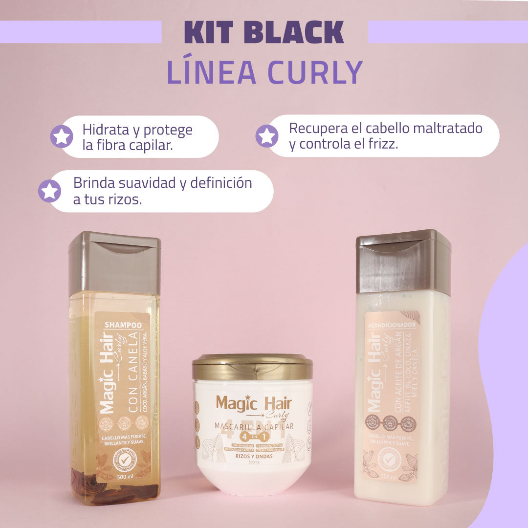 KIT BLACK CURLY – Magic Hair